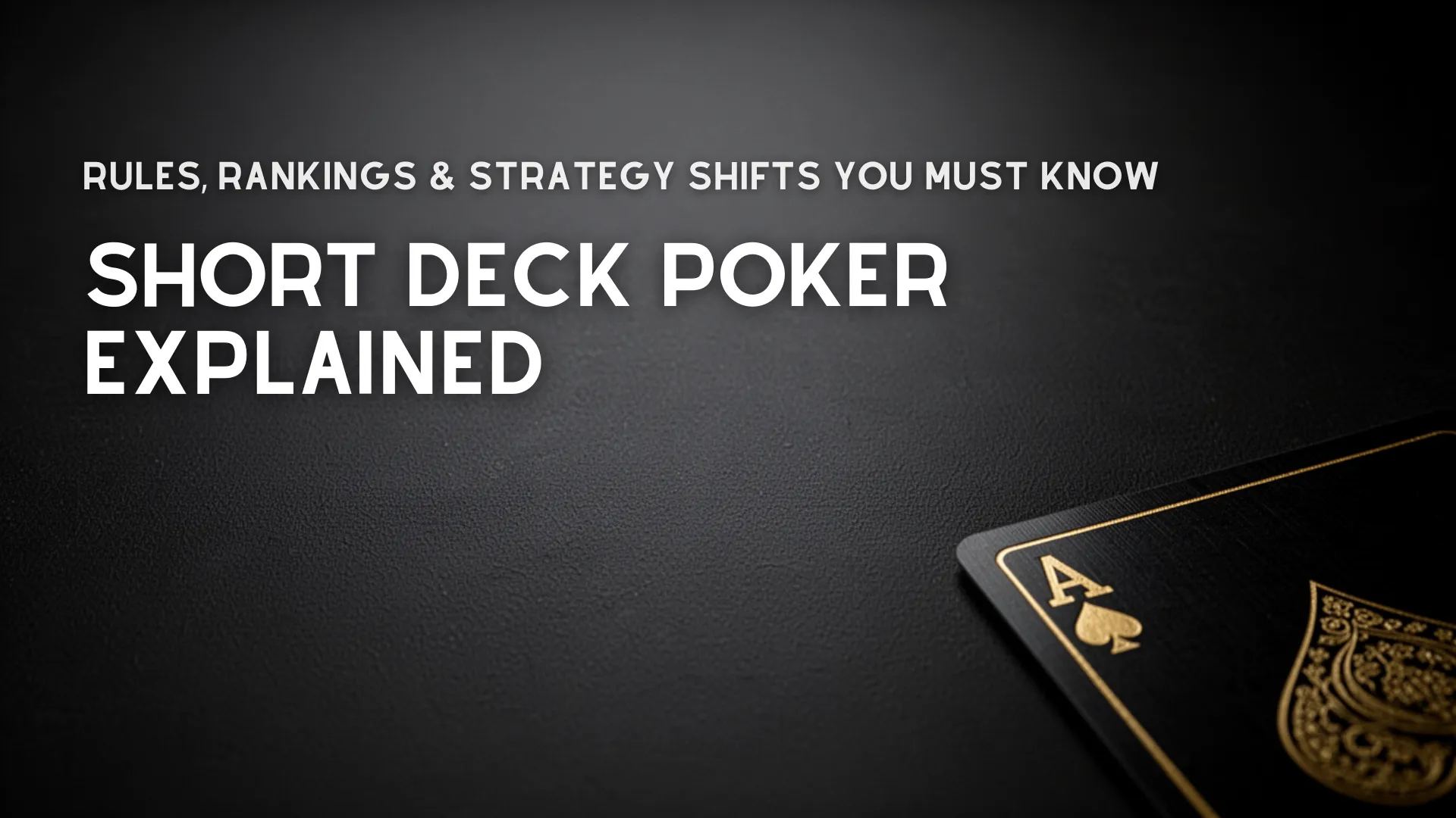 How to Play Short Deck Poker: Rules, Hand Rankings & Key Differences ...